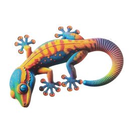 Burano Gecko Wall Decor 18" - Blue/Yellow