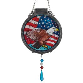 Americana Solar Ornament - Eagle